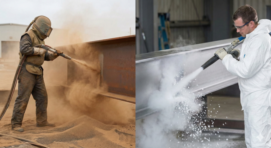 Sandblasting vs Ice Blasting: Surface Restoration Experts in Atlanta